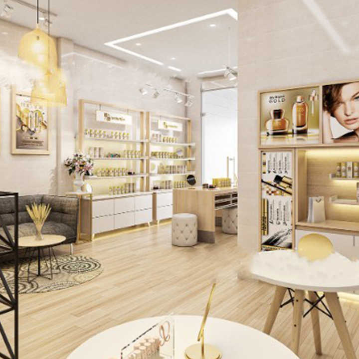 Beauty Salon Cosmetics Display Cabinet Custom Ladies Products Perfume ...