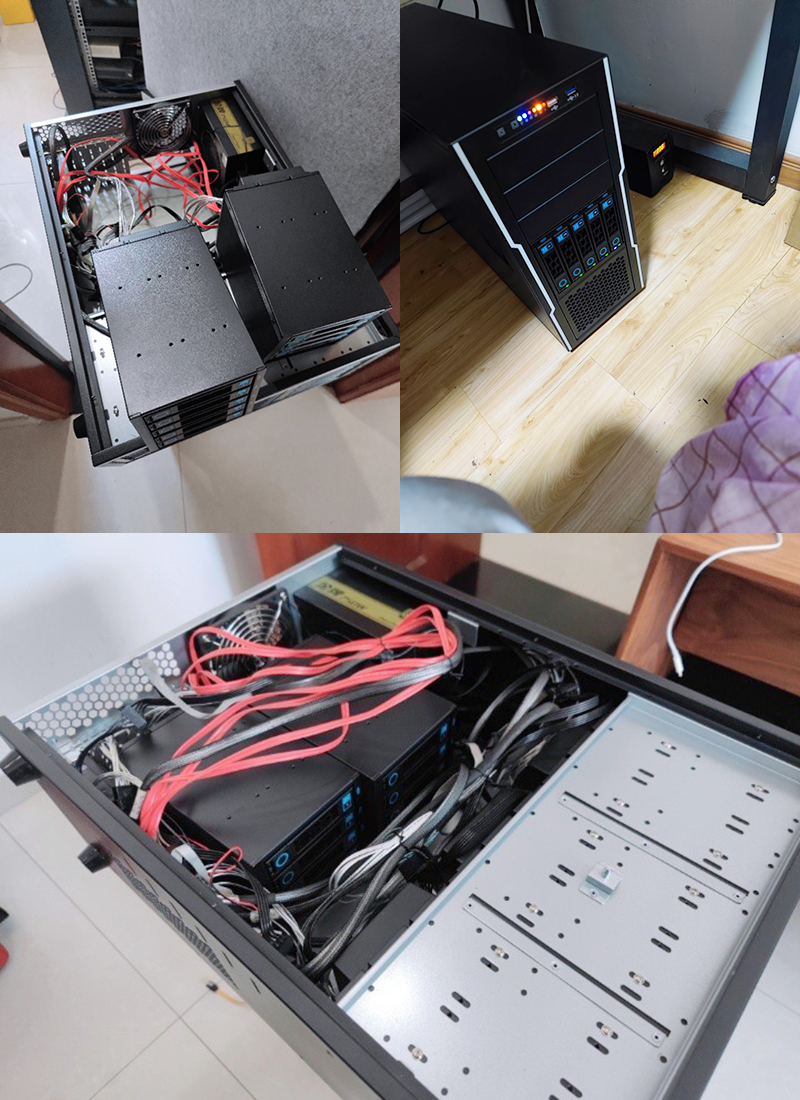 Zhenlong full-tower NAS chassis chassis ITX MATX ATX EATX 15 disk hot ...