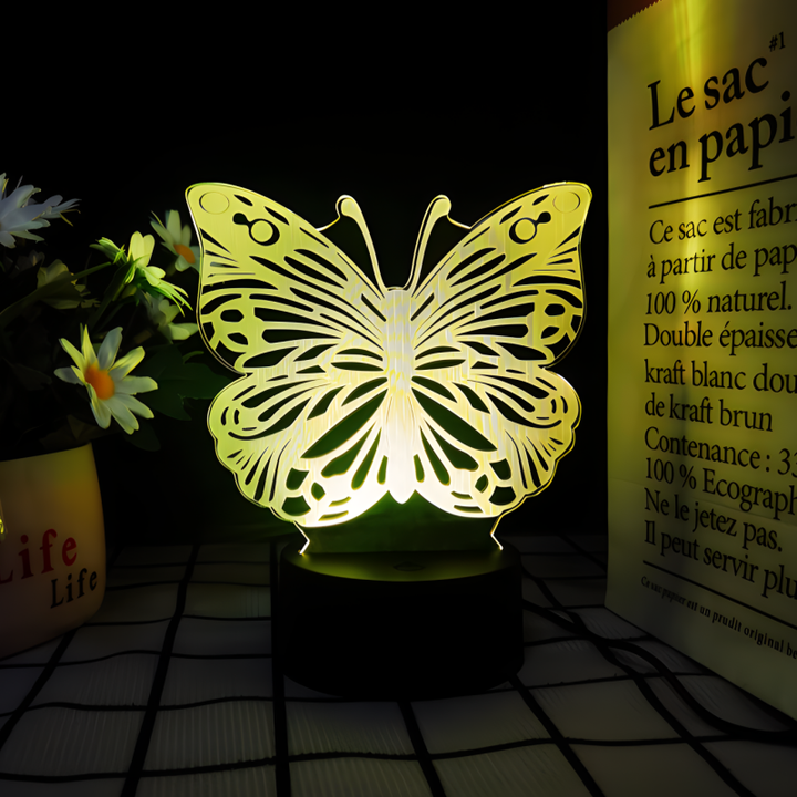 3D Acrylic Atmosphere Lamp Lamp Bedside Lamp Nightlight Bedroom Sleep ...