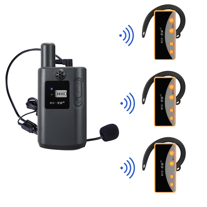 Wireless whisper Tour Guide System 2.4 g BT 33 Hours Working Time ...