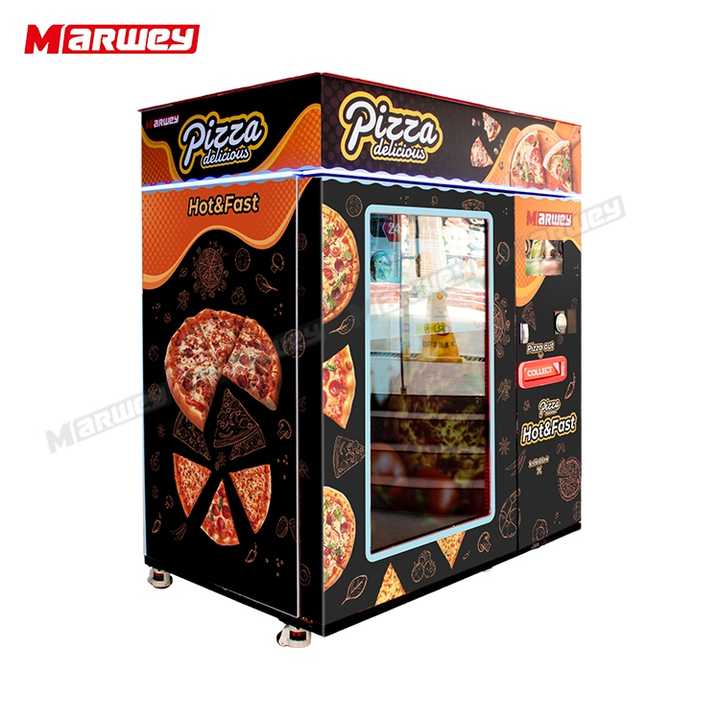 Touch Screen Pizza Vending Machine - Fast Food Robot