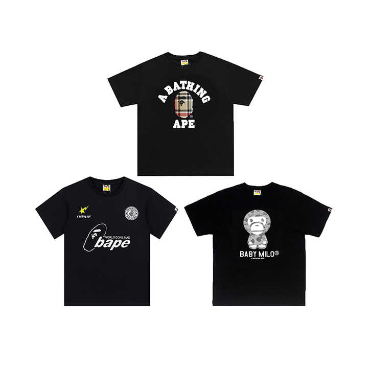 Shop High Quality Letter Printing Bathing Ape Shirt Fashion