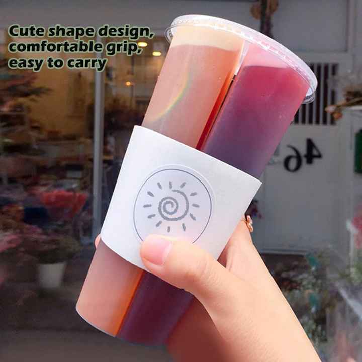 Split 700ml Disposable Plastic Share Cups - Perfect for Frozen Drinks