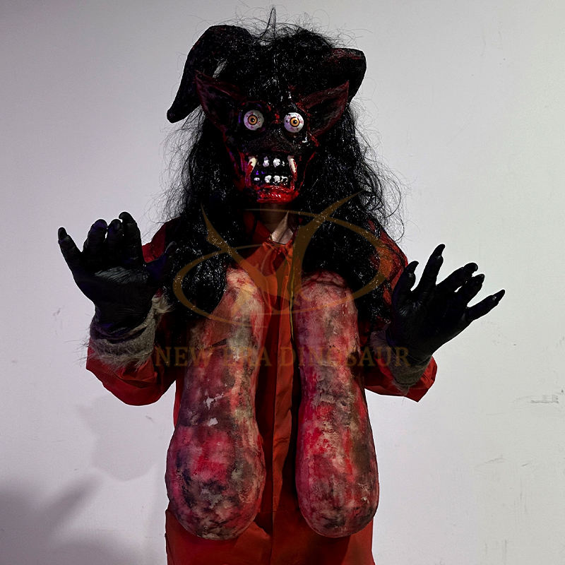 Indoor Animatronic Ghost Cloth Mask for Halloween Simulated Terror ...