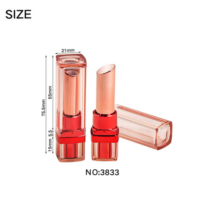 2024 New Design Clear Square Lipstick Tube With Lip Balm Container ...