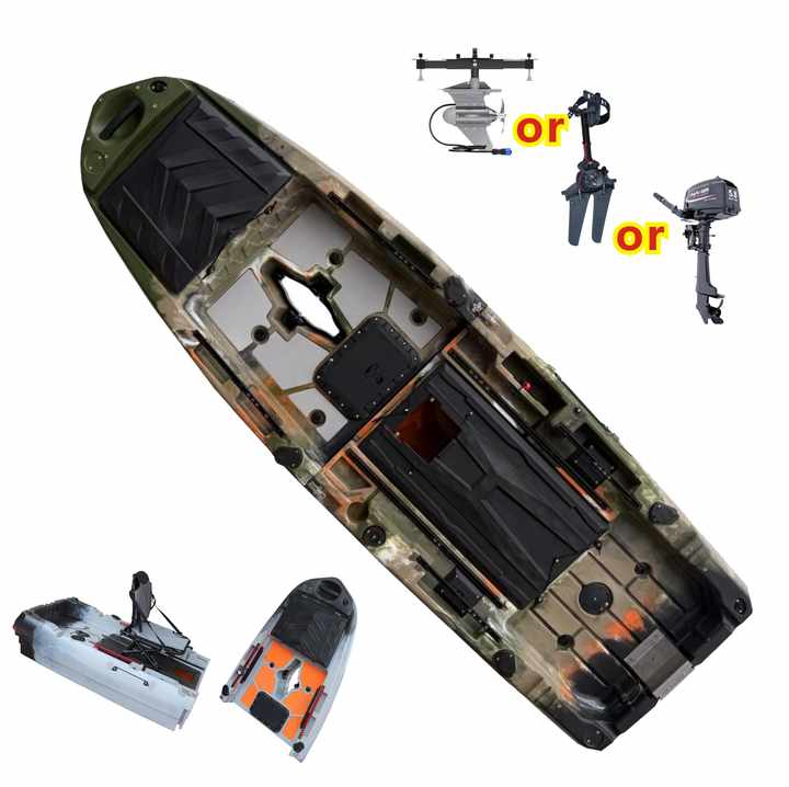 Hot Sale 1-Person Modular Kayak 2-Piece Pedal Drive Kayak Motor LLDPE ...