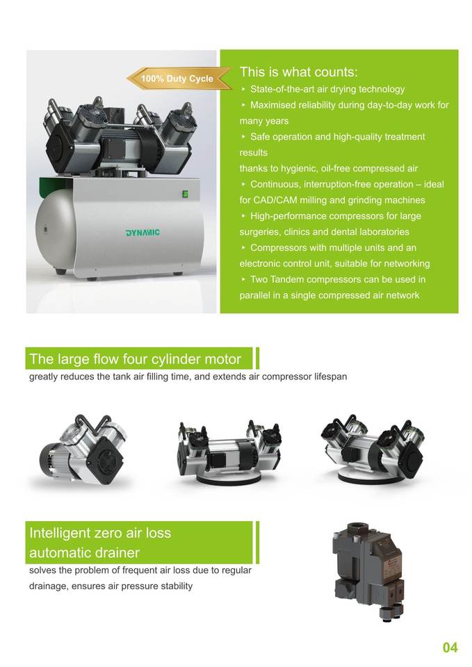 Industrial Compressors Piston air Compressor 2200W High Power Four ...
