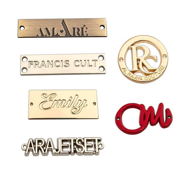 Clothing Accessory Custom Engraved Brand logo Sew Metal Labels Tag for ...