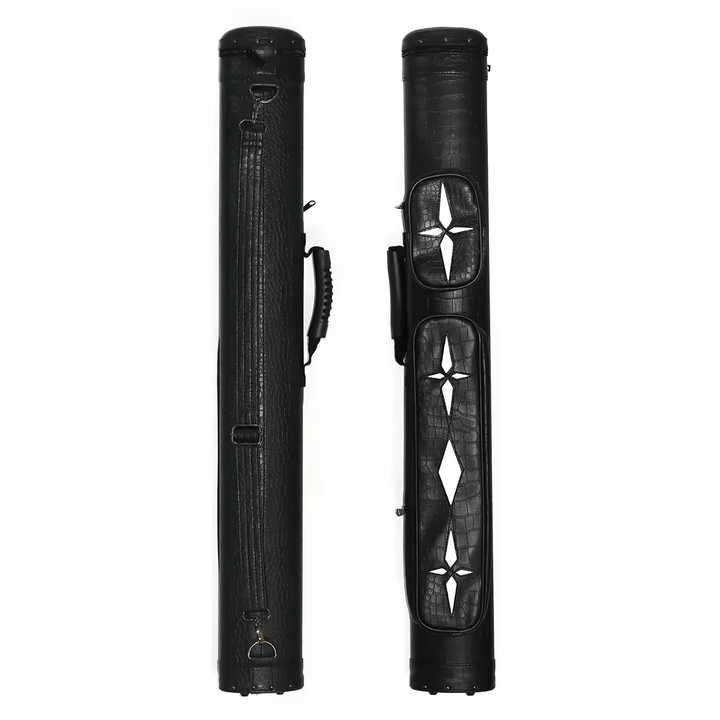 Luxury Pool Billiard Cue Bag 2x2 PU Leather 4-Hole 1/2 Rod Box Stylish ...