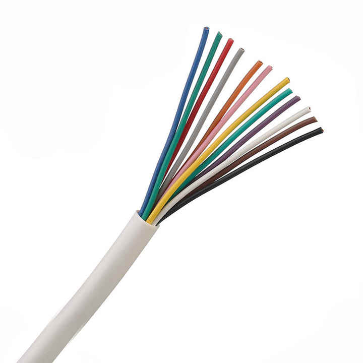 24 AWG Security Alarm Wire Cable 2/4/6/8 Core White PVC Jacket for Fire ...