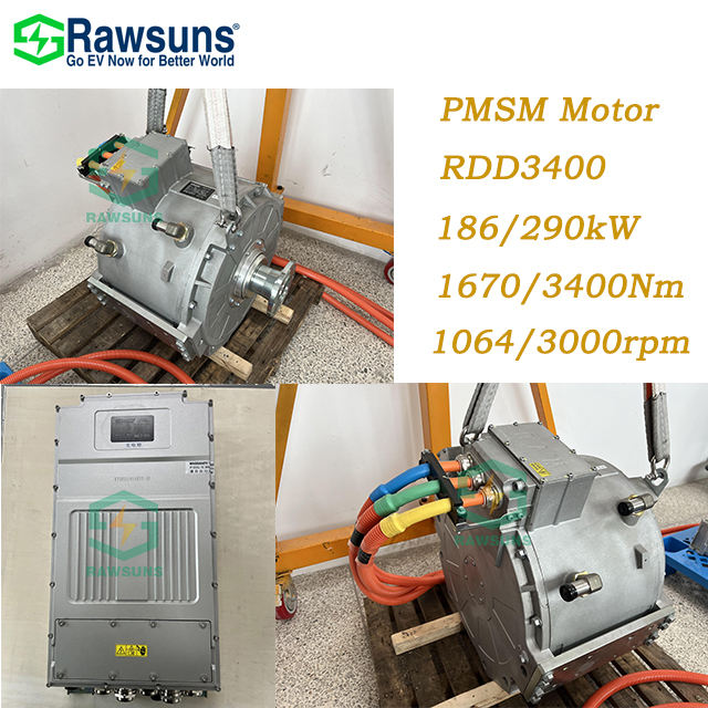 Rawsuns 186KW交流电机和控制器直接驱动系统电动汽车转换套件，用于公共汽车/船/卡车540Vdc永磁同步电机| Alibaba.com