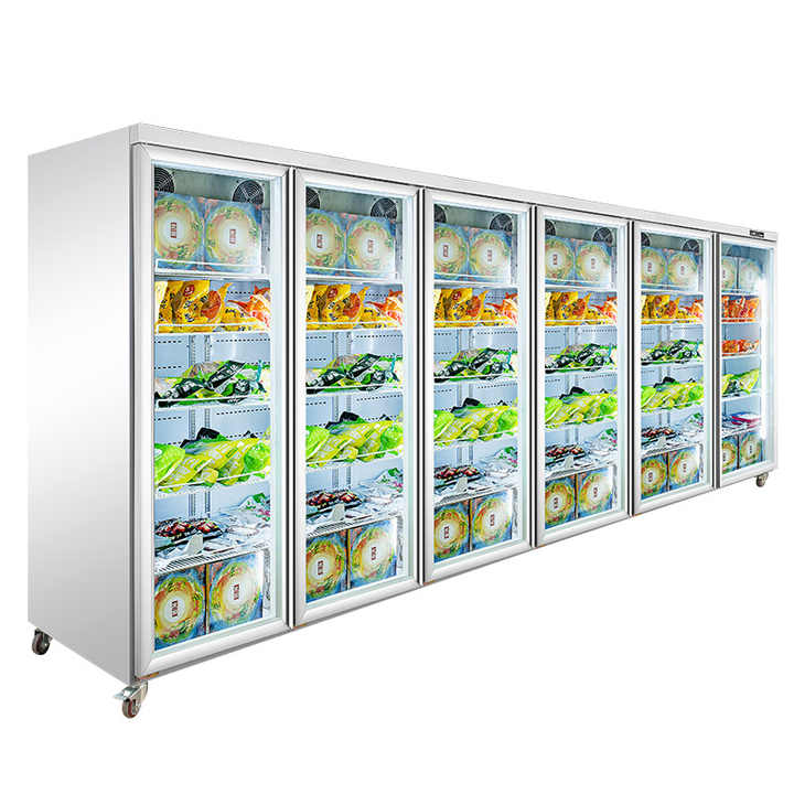 6 Door Stand up Display Upright Supermarket Freezer| Alibaba.com