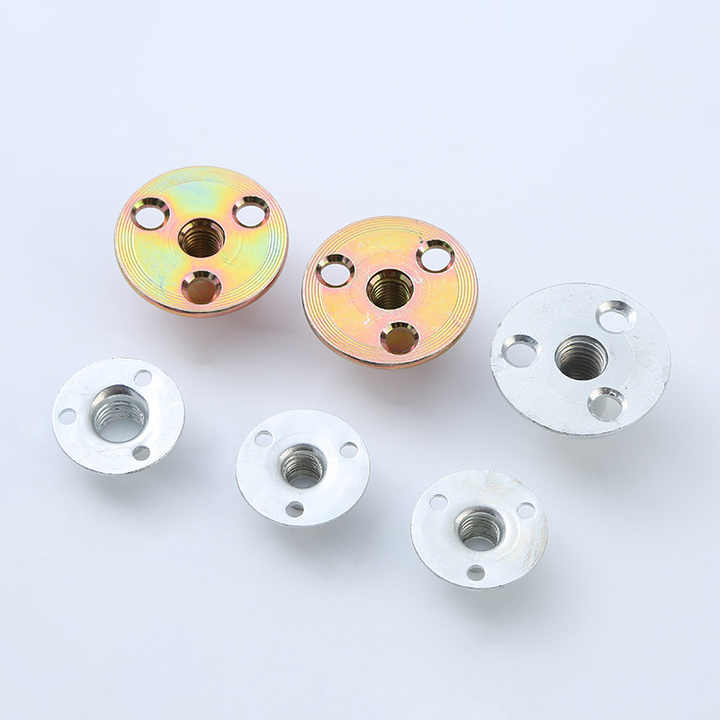 M6 M8 M10 M12 Iron Plate Lock Nut for Wood Furniture Splint Lock Nut Sofa Foot Lock Galvanized ...