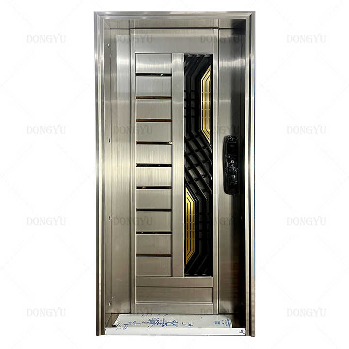 Modern Style Exterior Metal Door Homes Entrance Front Entry Door Security 304 Stainless Steel ...