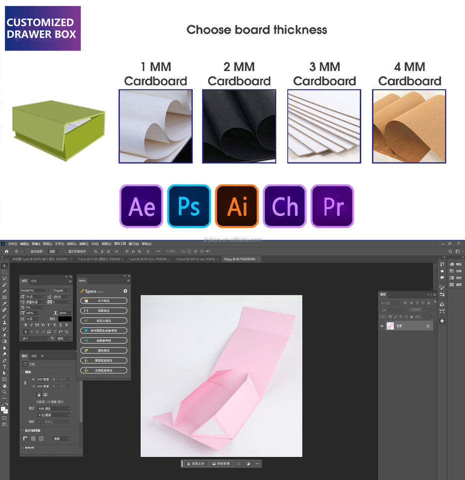 Customizable Luxury Purple Folding Magnetic Paper Box with Embossing ...