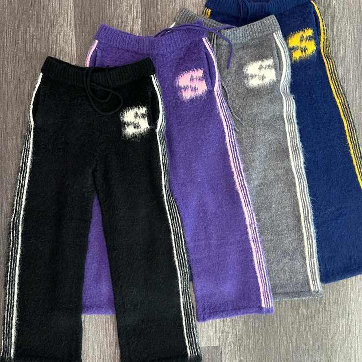 Custom Knitted Fuzzy Mohair Flare Pants for Men Mohair Clothing ...