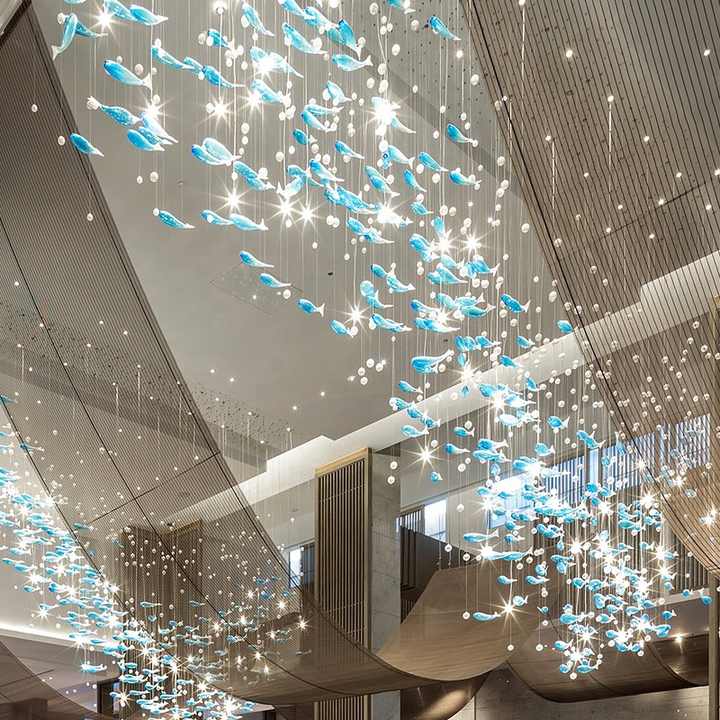 Fish Chandeliers - Stylish Ocean Theme Lighting Solutions