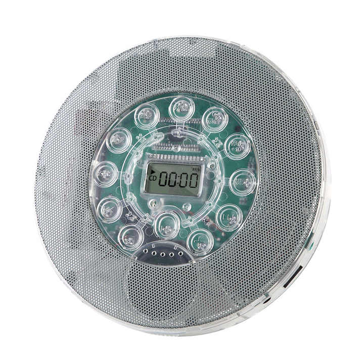 Transparent Portable CD Player Music Player One-touch Audio Recorder ...