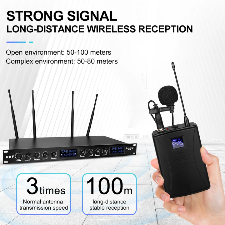 Depusheng DF208 - 8 Channel Wireless Microphone for Conferences