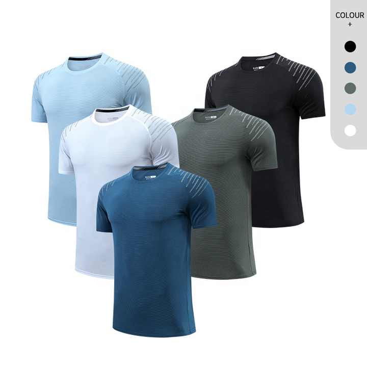 High Quality Athletic Dry Quick Fit Short Sleeves Tee Oversized Gym T ...