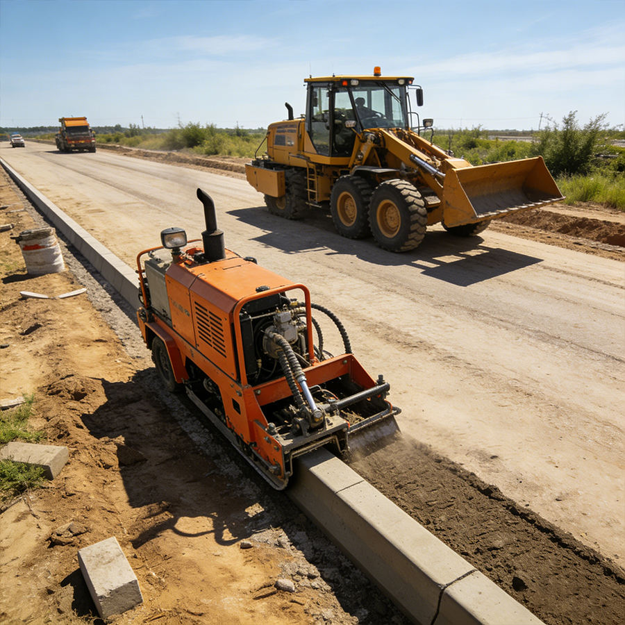 Curber Concrete Curb and Gutter Slipform Machine with High Accuracy ...