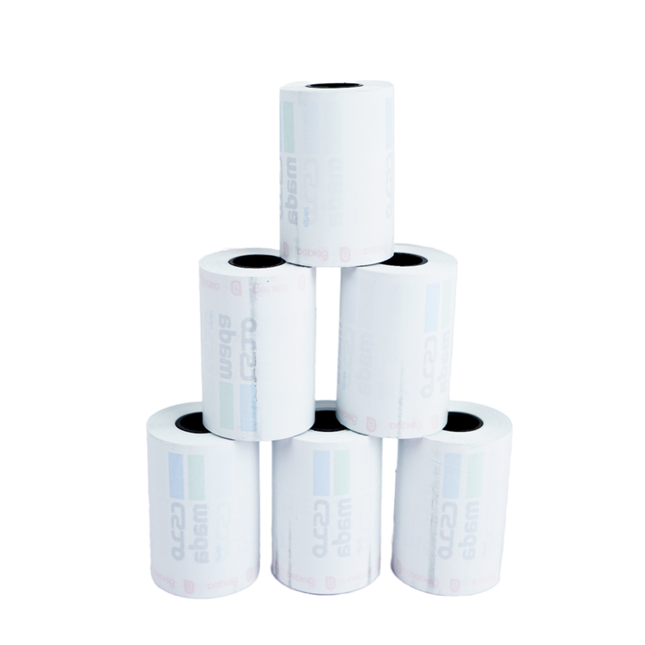 80x80mm Thermal Paper Roll for POS & ECG Cash Register Single Layer ...