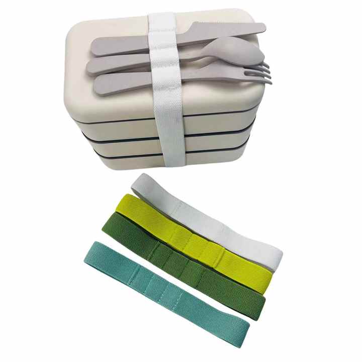 Customized Color 25mm Wide Bento Lunch Boxes Webbing Flat Stretch Belt ...