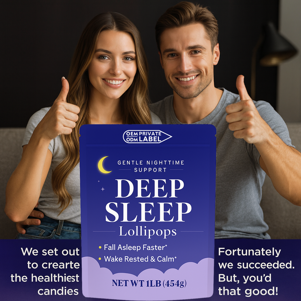 Hot Sale OEM ODM OWN Brand Custom Melatonin Lollipop for Sleep Grape ...