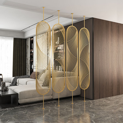 InteriorLED Light Luxury Office Vestibule Partition Panels Stainless ...