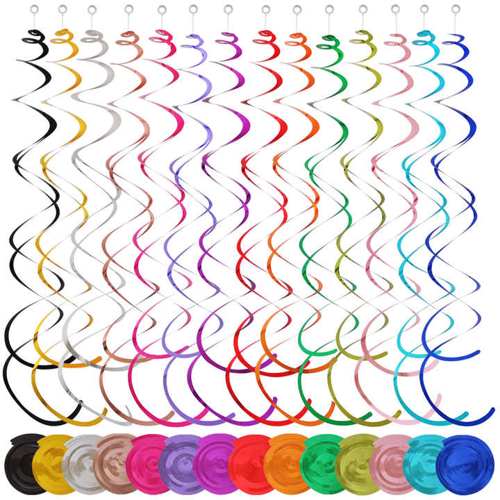 Wholesale 6pcs/pack Party Spiral Decoration Birthday Party Wedding ...