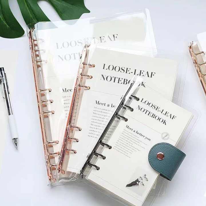Transparent PVC Binder - Refillable & Portable Organizer