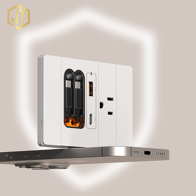Smart 20W Fast Charging USB Wall Socket 118 Type Panel Switch With Type ...