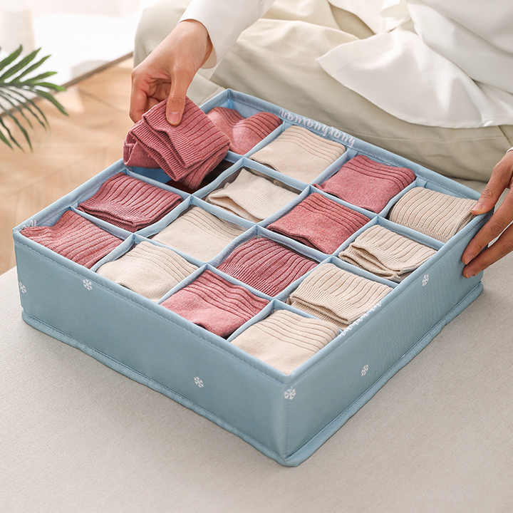 Collapsible Fabric Storage Cubes Wardrobe Underwear Organizer Foldable ...