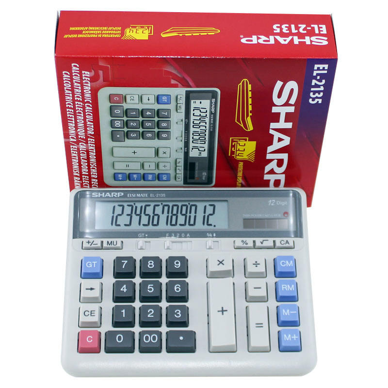 12-digit Desktop Calculator with Memory Function & Dual Power