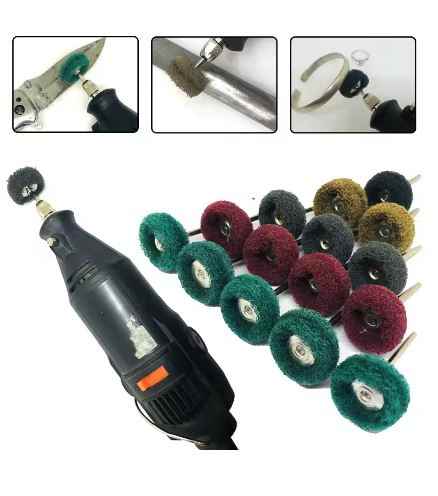 Mini Nylon Grinding Head Buffing Brush Scouring Pad Abrasive Polishing ...