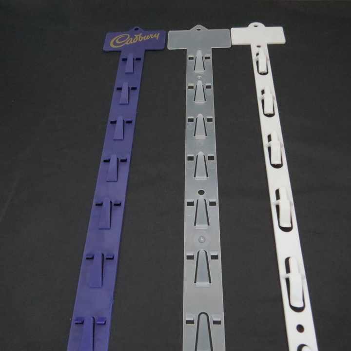 Customized Design PP Display Clip Strip Plastic Supermarket