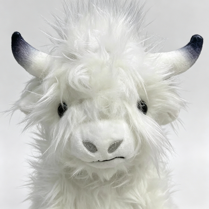 Realistic Highland Cow Plush Toy Soft Scottish Highland Cattle Stuffed ...