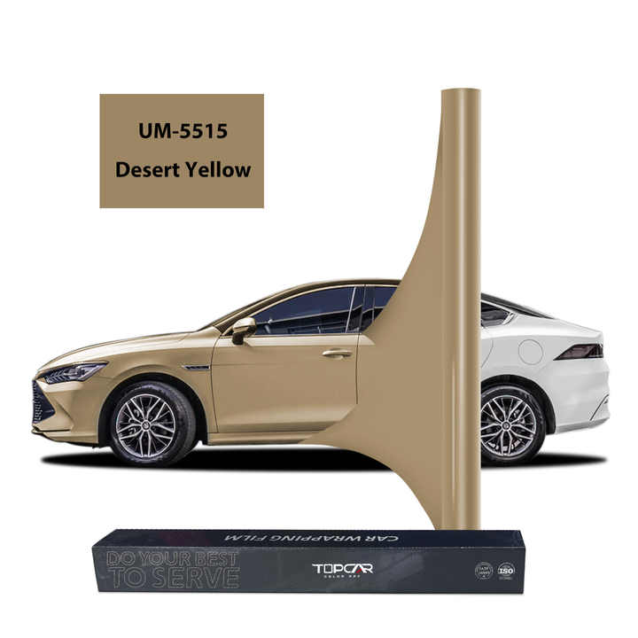 TOPCAR Ultra Matte Desert Yellow Car Wrap Vinyl Sand Yellow Car Body ...