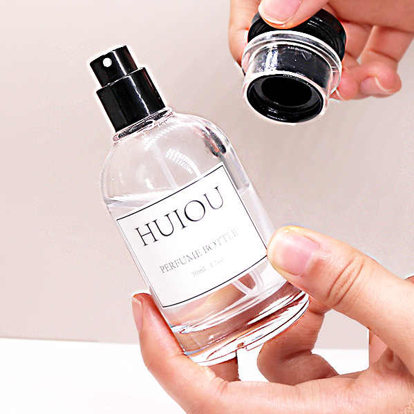 Luxury 30ml50ml100ml Empty Perfume Bottle with Black Lid| Alibaba.com