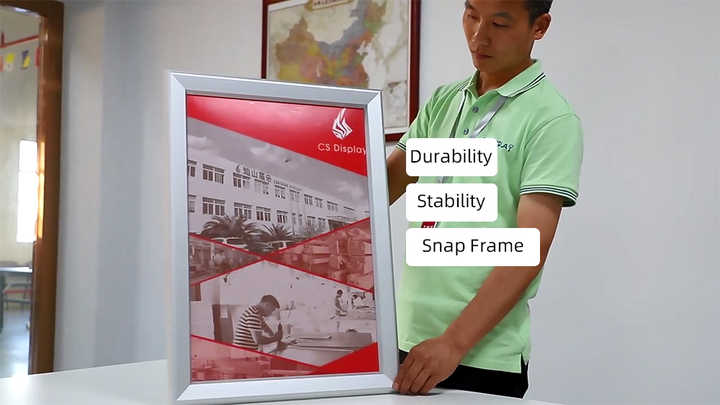 CYDISPLAY 25mm Round Corners Quick Change A4 Poster Frames 8.5 X 11 Click Frame Snap Frame ...