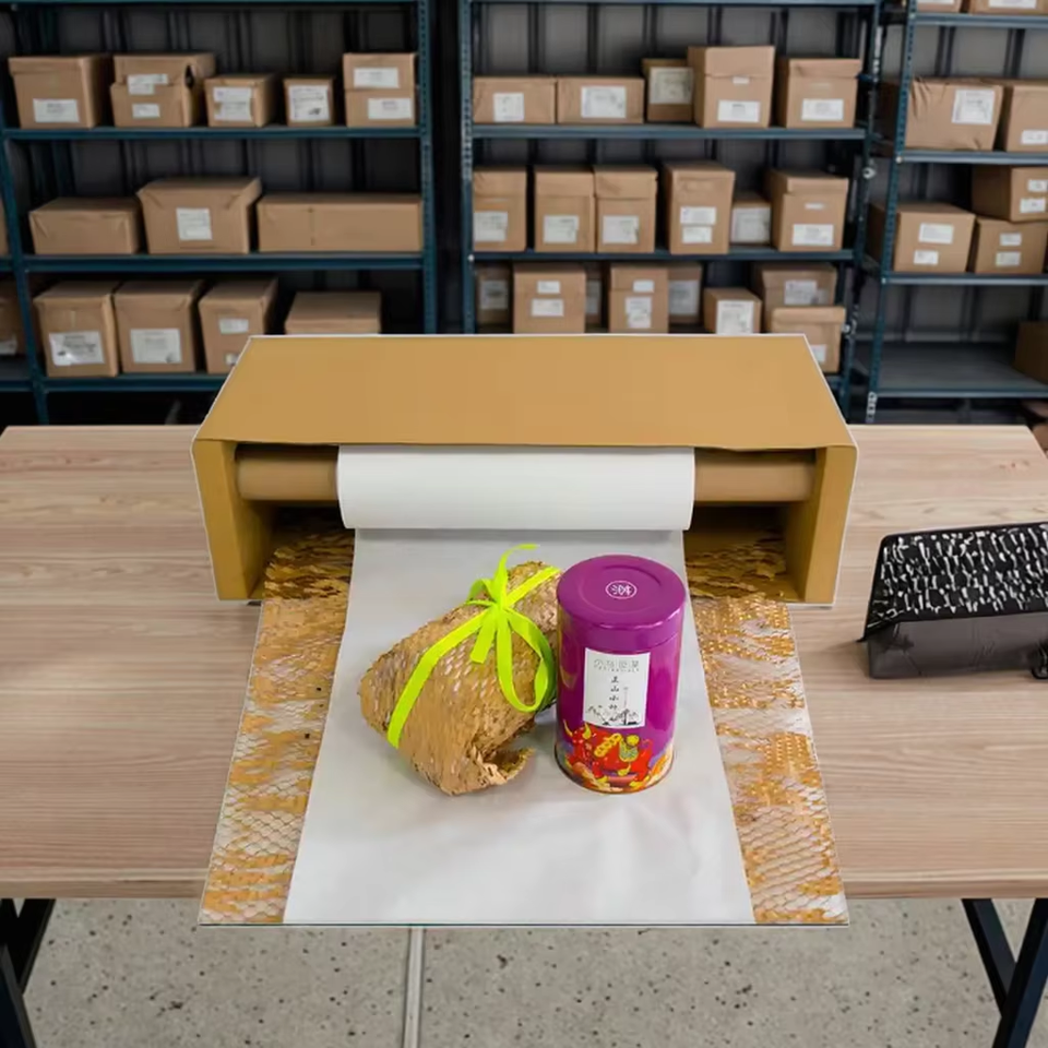 YJNPACK Shipping Protection Kraft Roll Dispenser Carton Packaging ...