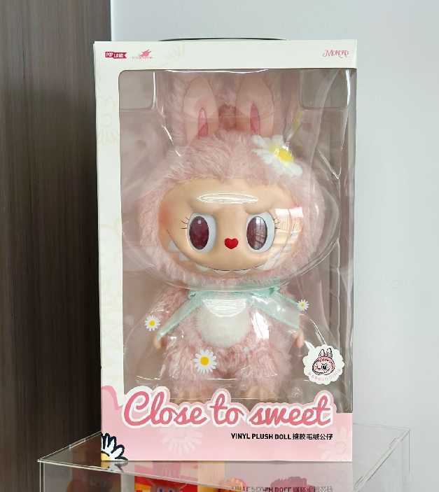 In Stock POPMART LABUBU Big Mokoko Close to Sweet Vinyl Plush Doll 38cm ...