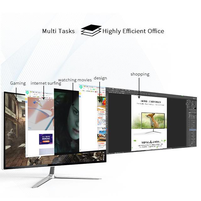 Factory price AIO 27 inch desktop computer i7 10700 i9 10900 i7 10700K ...