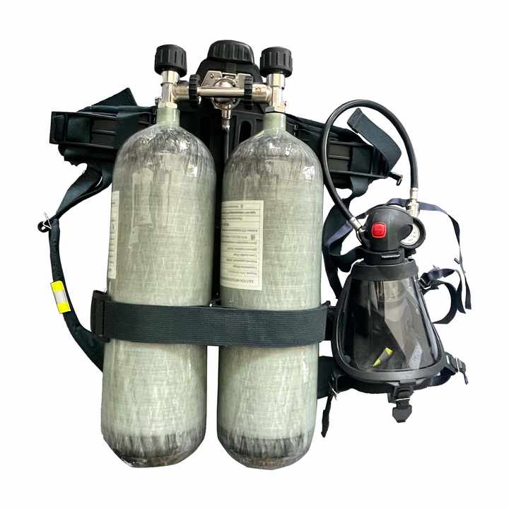 Ayonsafety EN137 6.8L*2 Carbon Fibre Cylinder SCBA OEM Self-contained ...