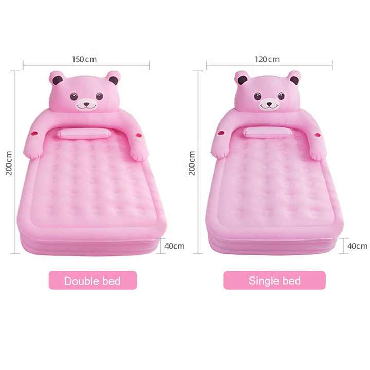Cute Cartoon Air Inflatable Bed Animal Shapes for Kids