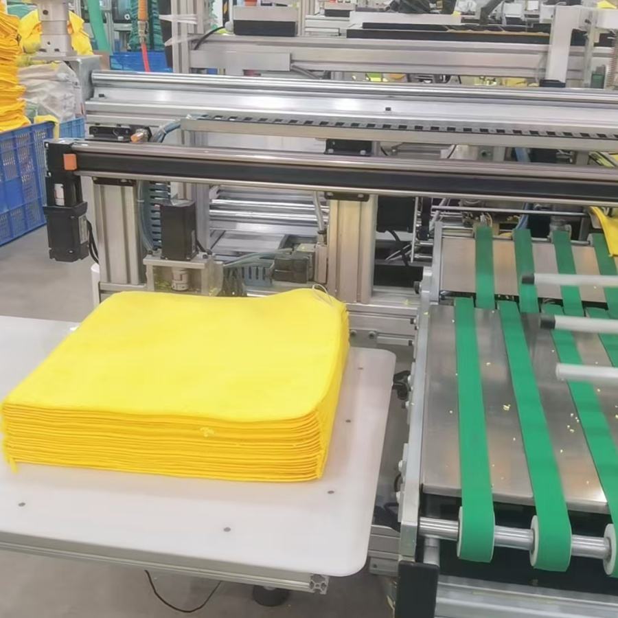 Full Automatic Stacking Device for Microfiber Towel Sewing