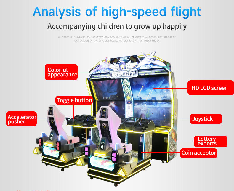 Indoor Flight Simulator Arcade Machine Coin Operated 2 Players English ...