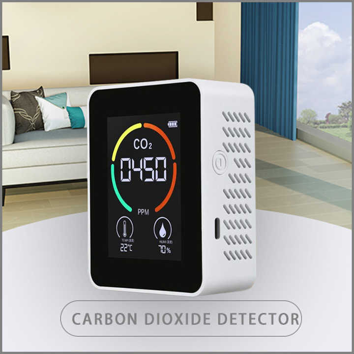 Portable NDIR CO2 Gas Detector - Mini Temperature & Humidity Sensor
