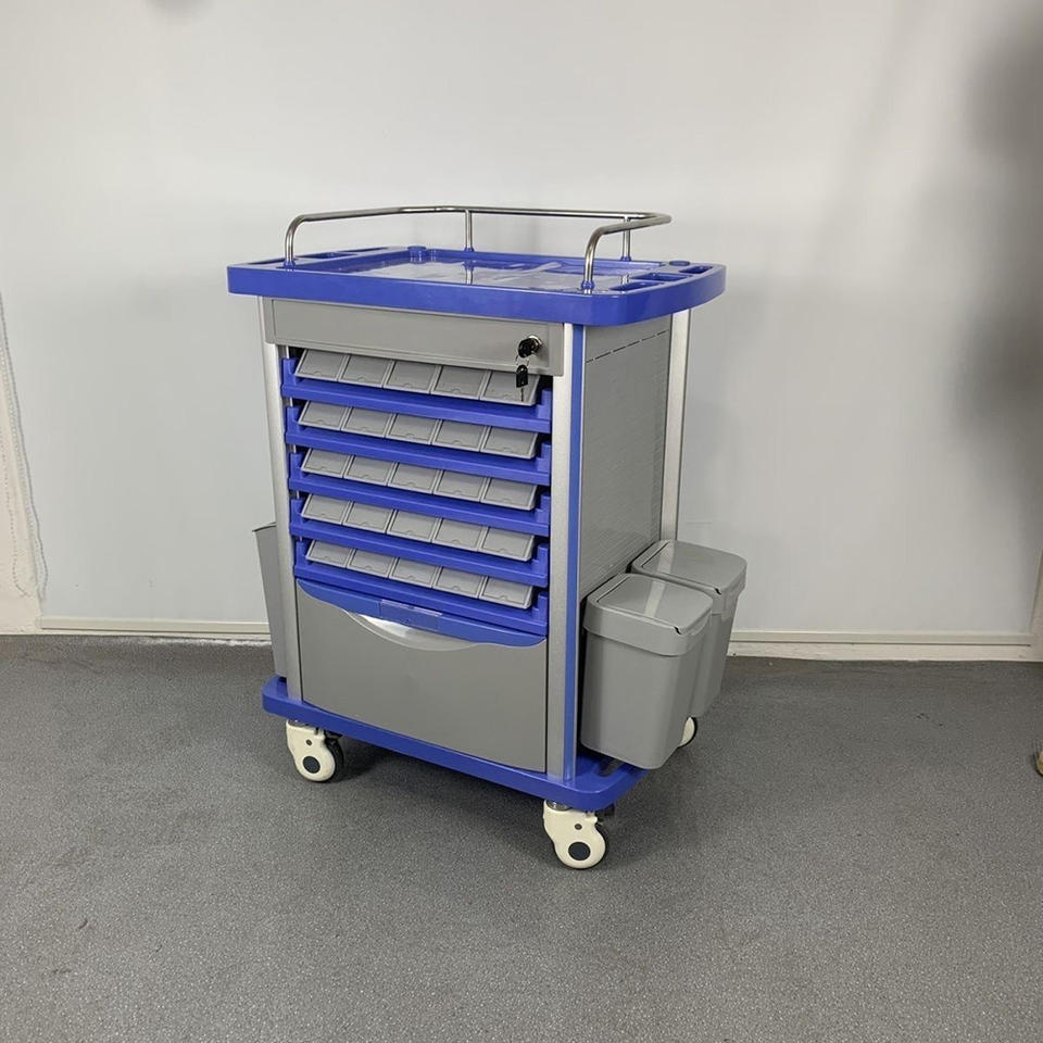 Heavy Duty Mobile Drug Trolley Hospital Medication Cart with Lockable ...