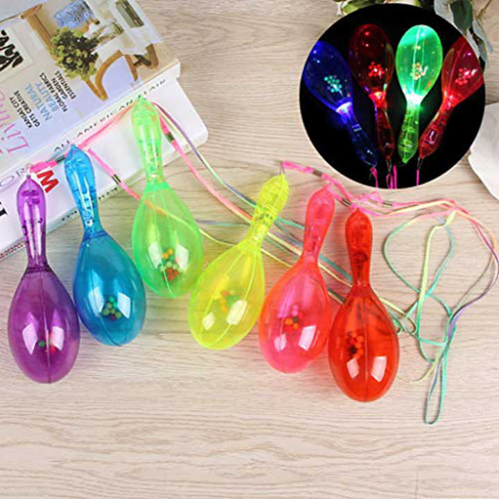 Party Dots Multi Color LED Maracas - Fun & Eco-friendly